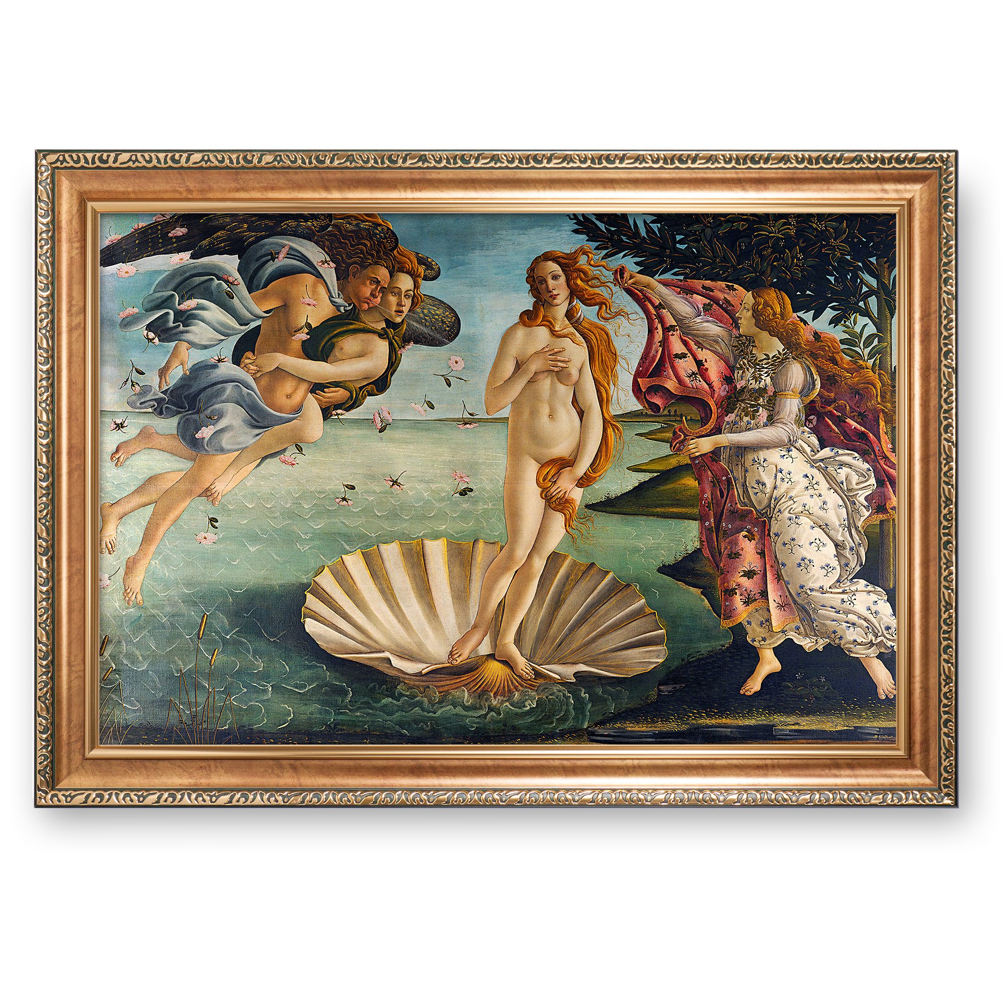 Astoria Grand La naissance de Vénus par Sandro Botticelli, taille du cadre: 34,5 po x 24,5 po ...