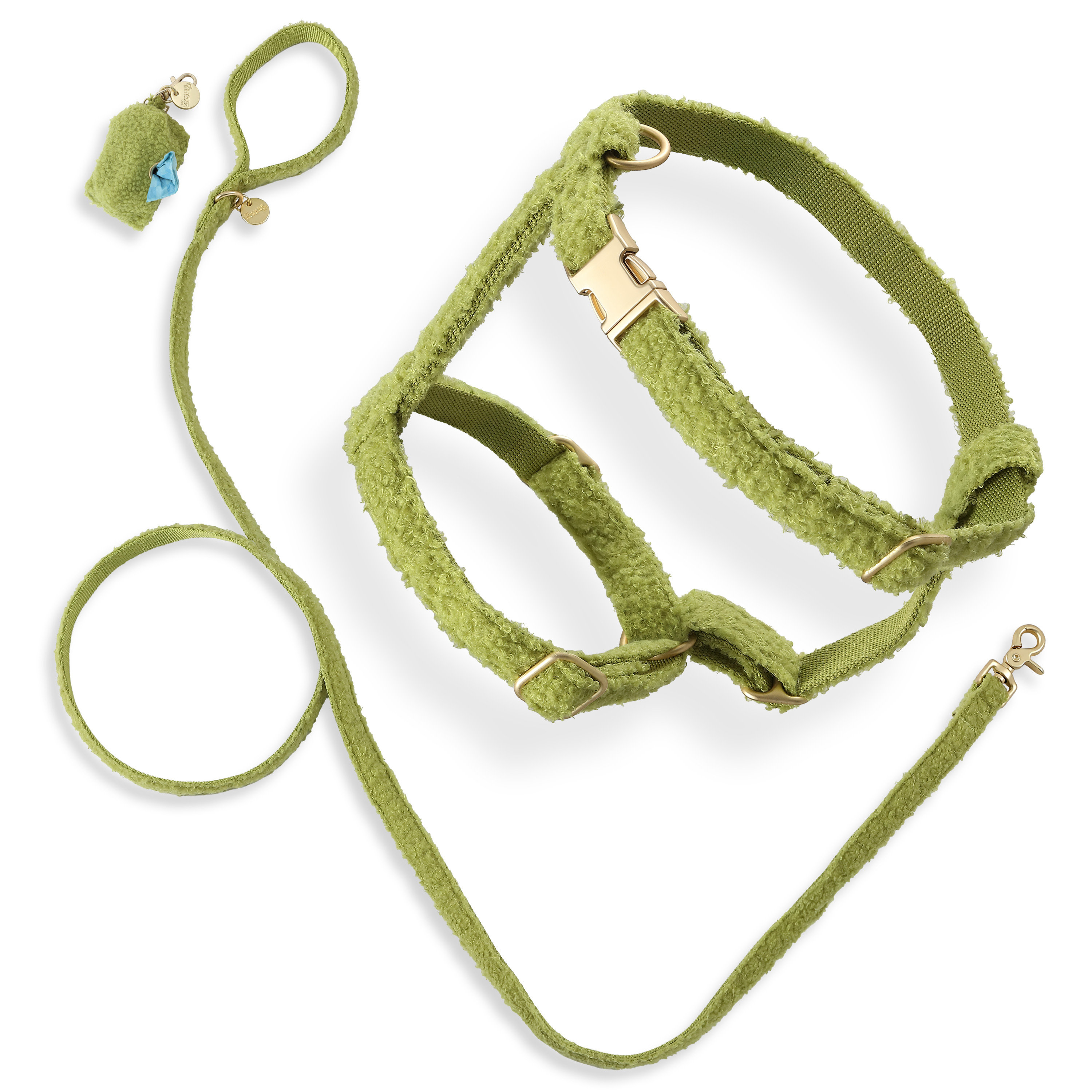 The Licker Store Teddy Bouclé Adjustable H Harness and Leash Walk Set ...