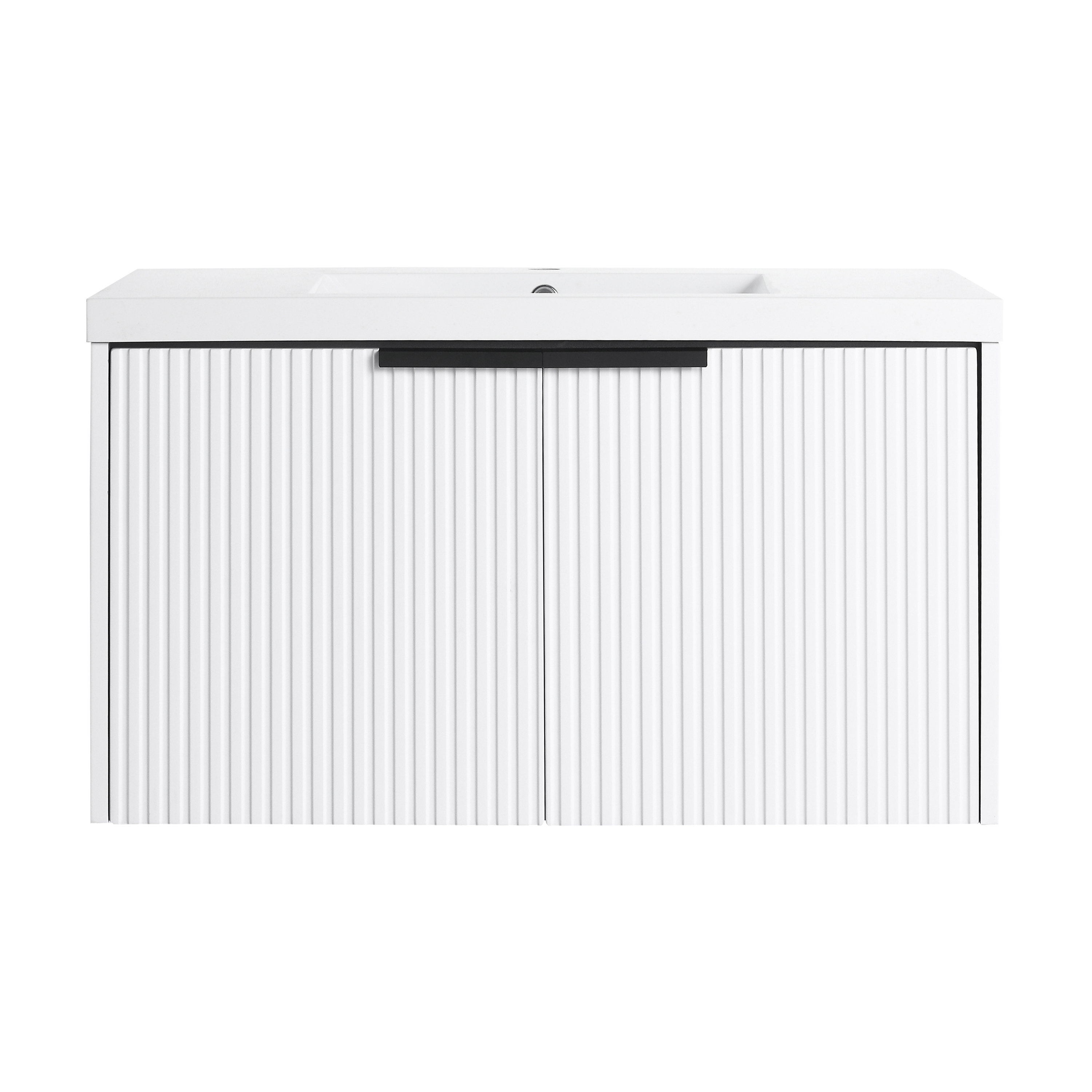 Ebern Designs 36" Modern Floating Bathroom Vanity With Wave Design ...