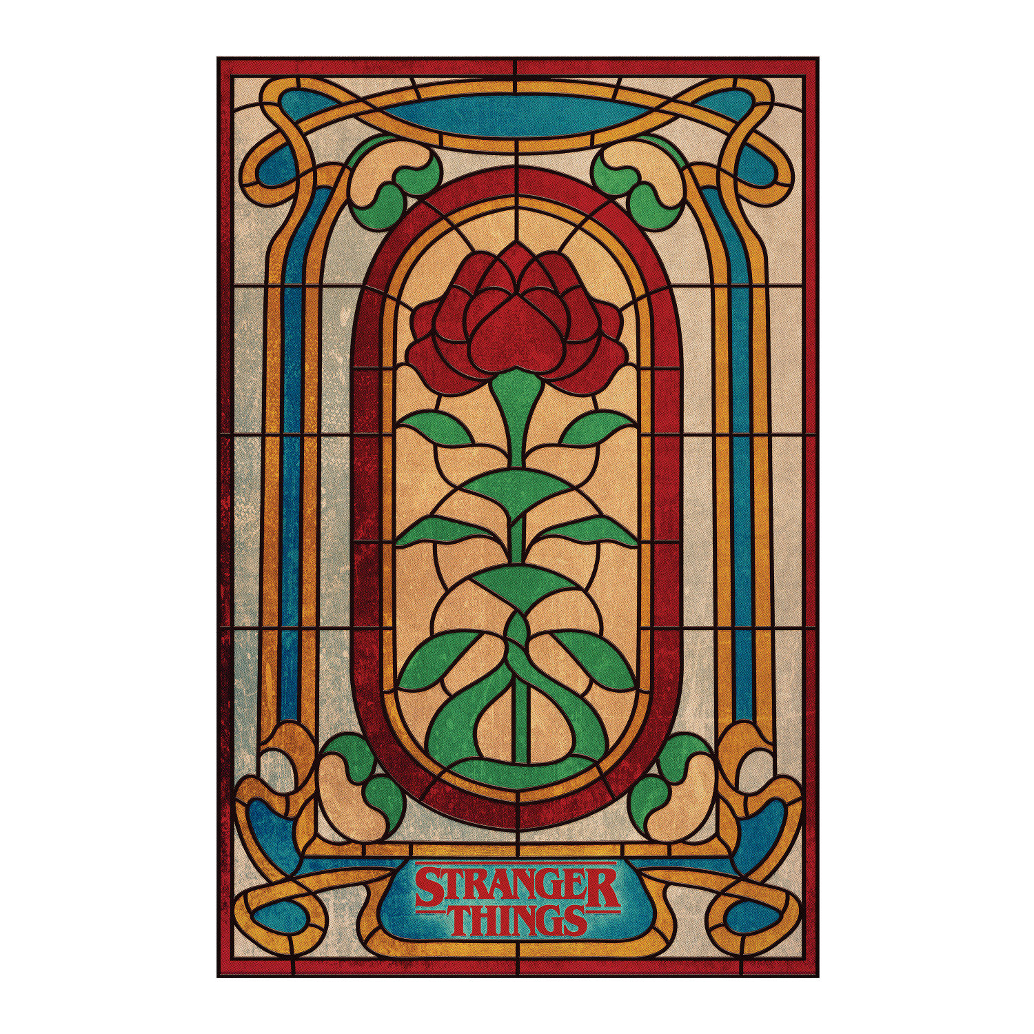Room Mates STRANGER THINGS CREEL HOUSE ROSE WINDOW XL GIANT PEEL ...
