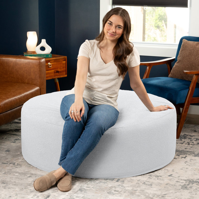 Latitude Run® Natacia Round Couch Ottoman – Oversized Giant Coffee ...