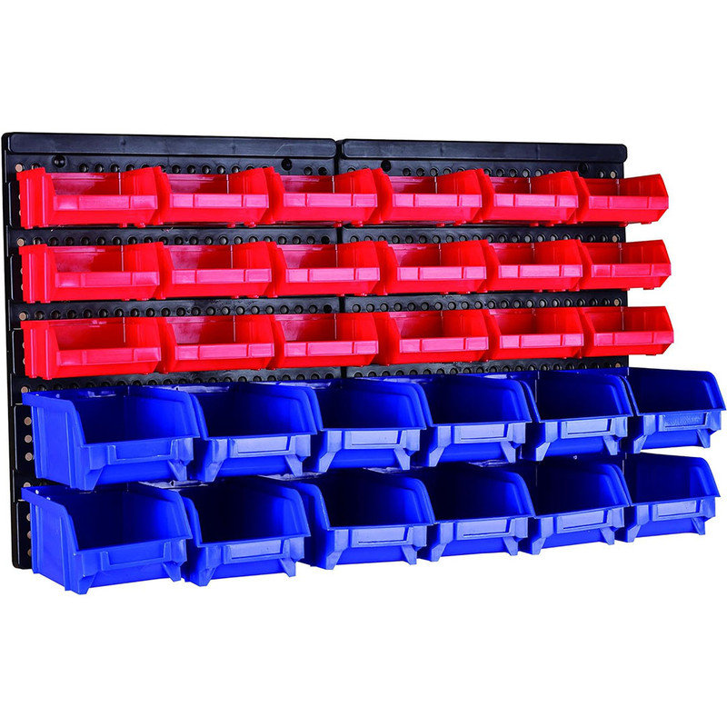 WFX Utility™ 30-Bin Wall Mount Parts Rack to Store Small Parts-Nuts ...