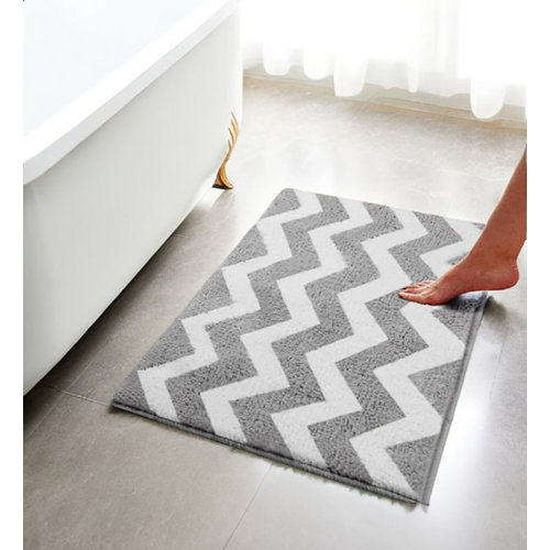 Chevron Bath Rugs & Mats You'll Love | Wayfair