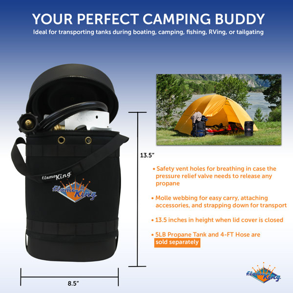 Flame King Gas Hauler for 5LB Propane Tank Protective Carry Case for ...