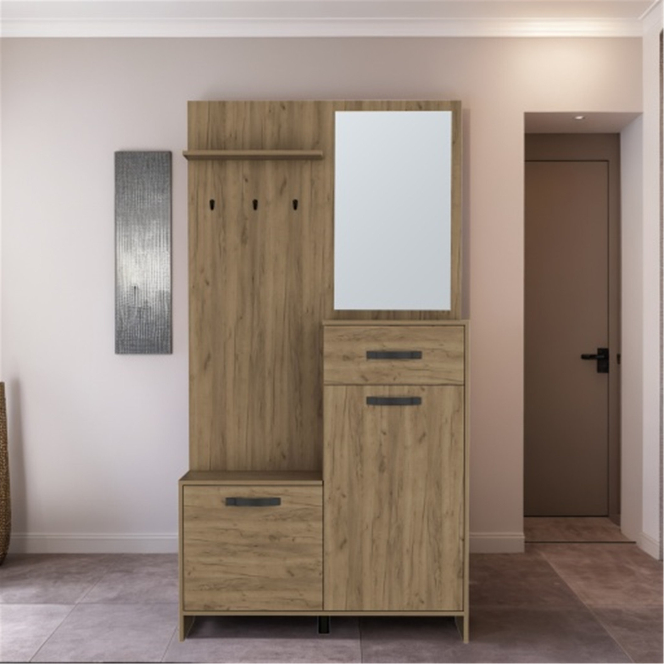 Latitude Run® Versatile Mirrored Console Table with Multiple Storage ...