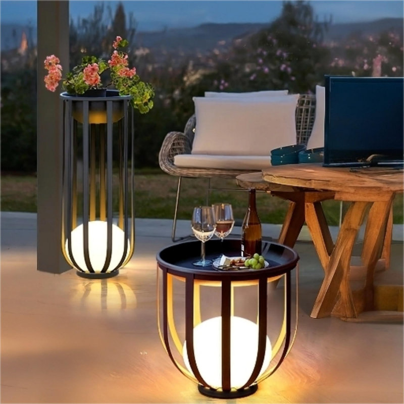 VIVZONE Integrated LED Outdoor Floor Lamp（Set of 2） & Reviews | Wayfair