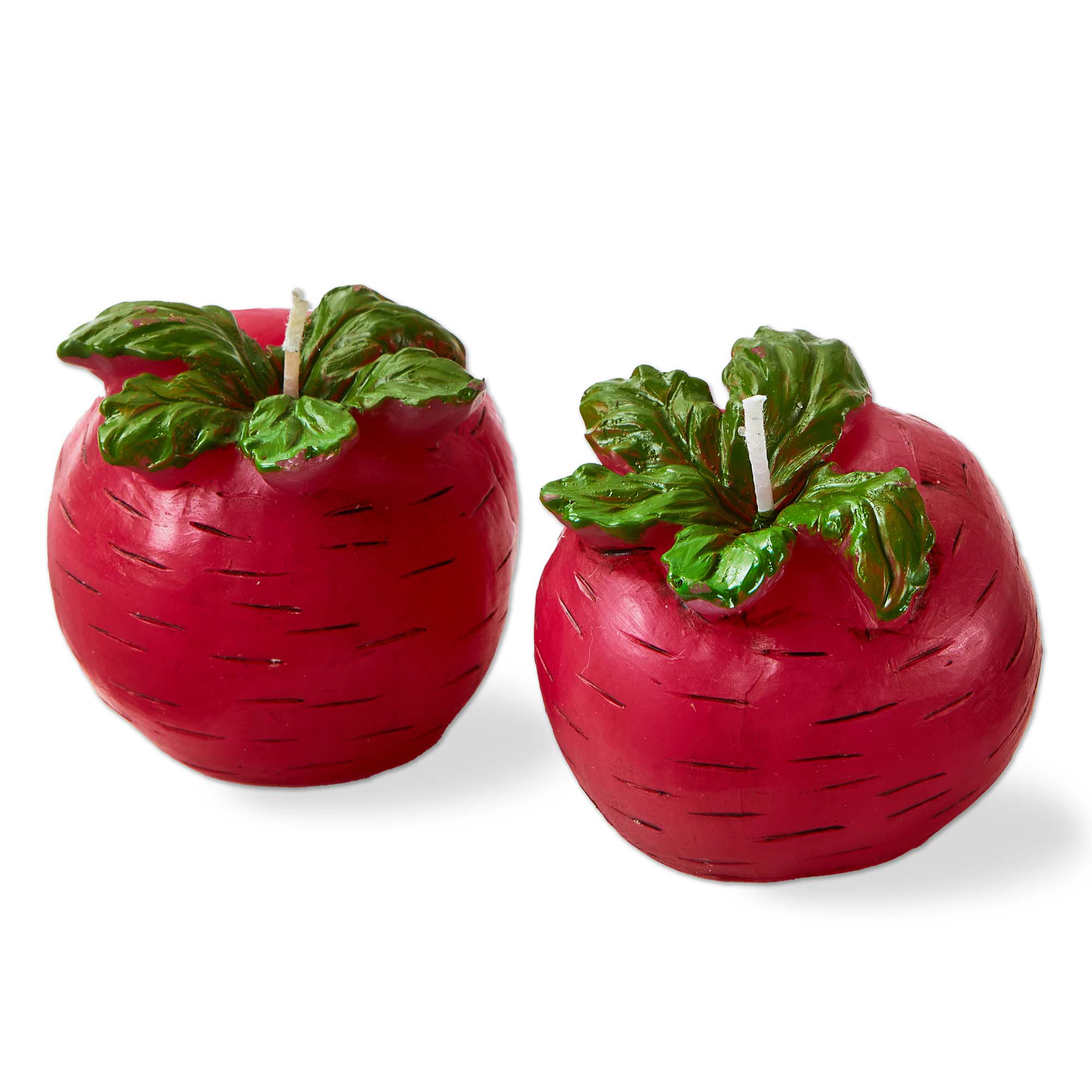 Birch Lane™ Cascade Red Radish Shaped Wax Candles, Set Of 2 | Wayfair