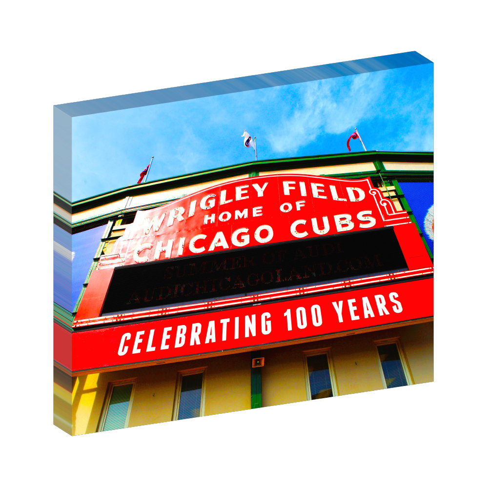 Latitude Run® Wrigley Field Sign, Chicago Illinois - Wrapped Canvas ...
