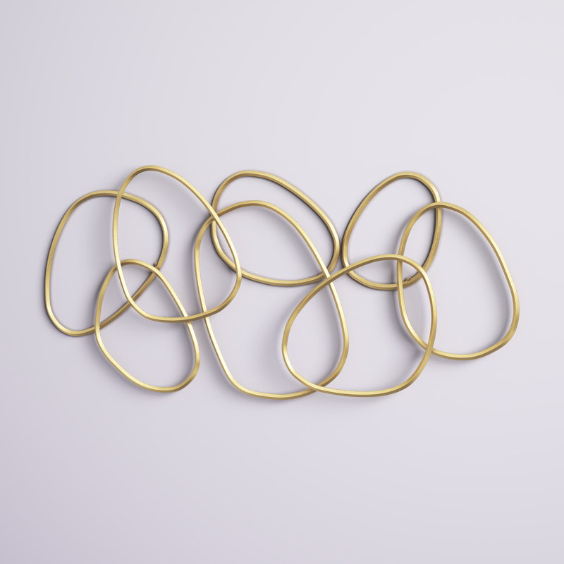 Etta Avenue™ Metal Interlocking Rings Abstract Home Wall Decor ...