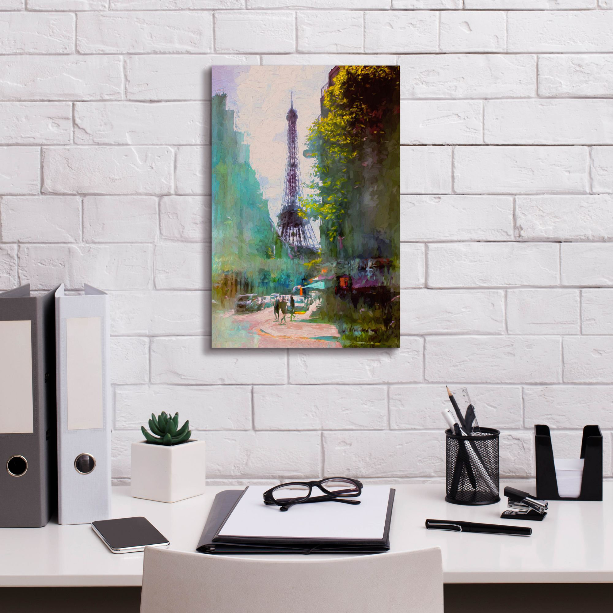 Red Barrel Studio® Paris Street by John Rivera - Wrapped Canvas Print ...