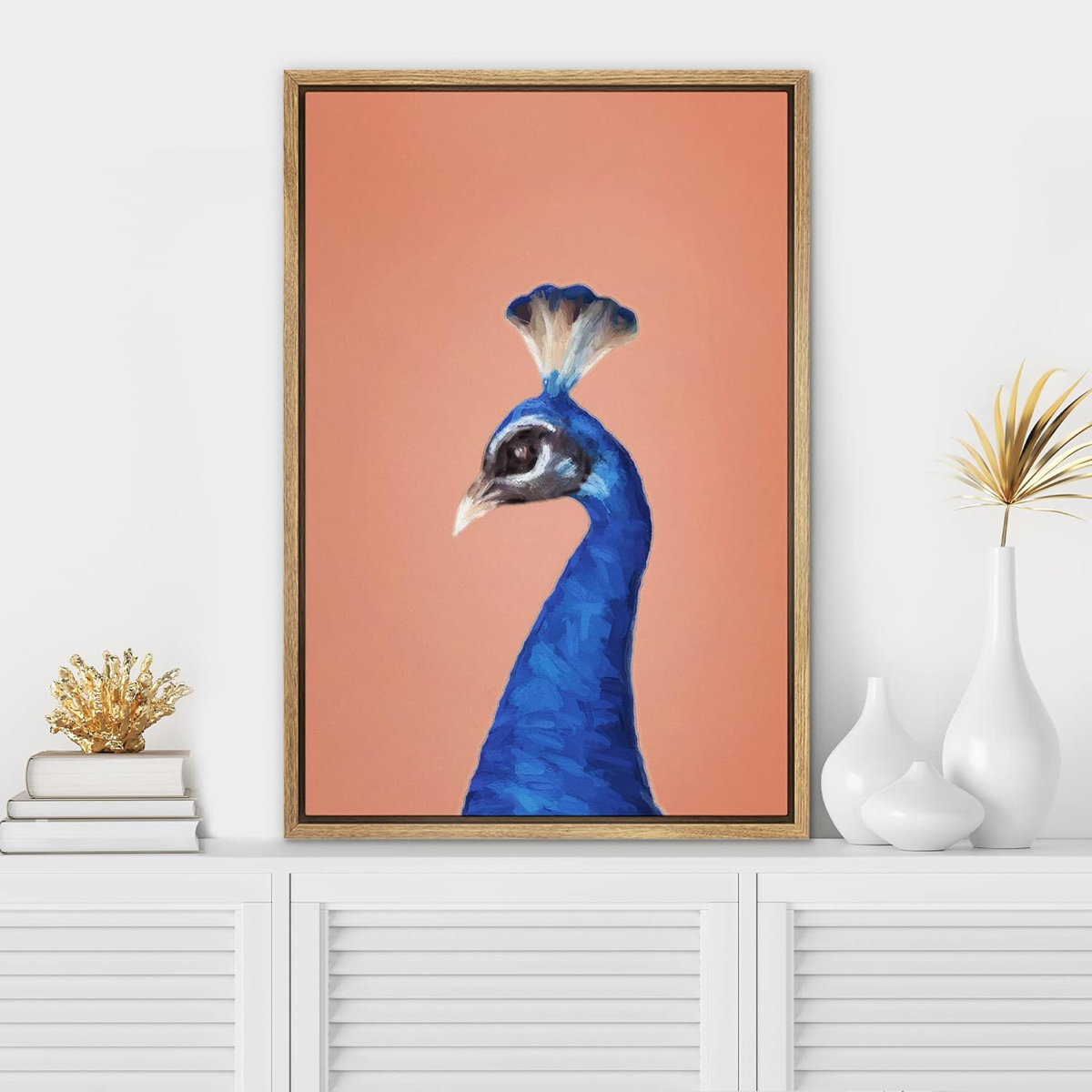 IDEA4WALL Bright Preppy Animals IDEA4WALL Framed Canvas Print Wall Art ...