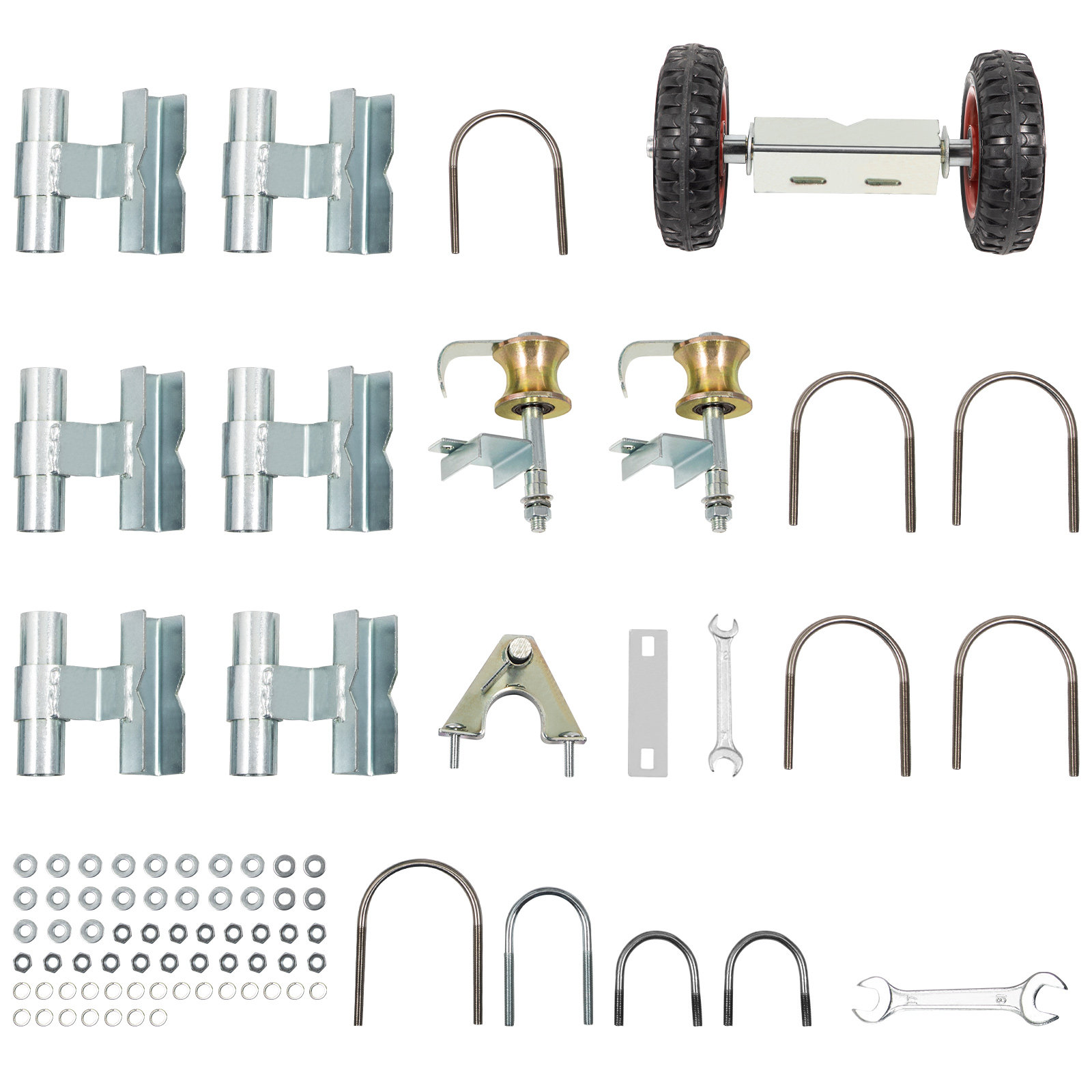 VEVOR Chain Link Rolling Gate Kit Galvanized Steel Rolling Fence ...