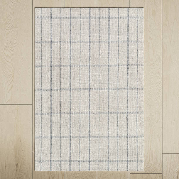 Birch Lane™ Mathers Flatweave Wool Checkered Rug | Wayfair