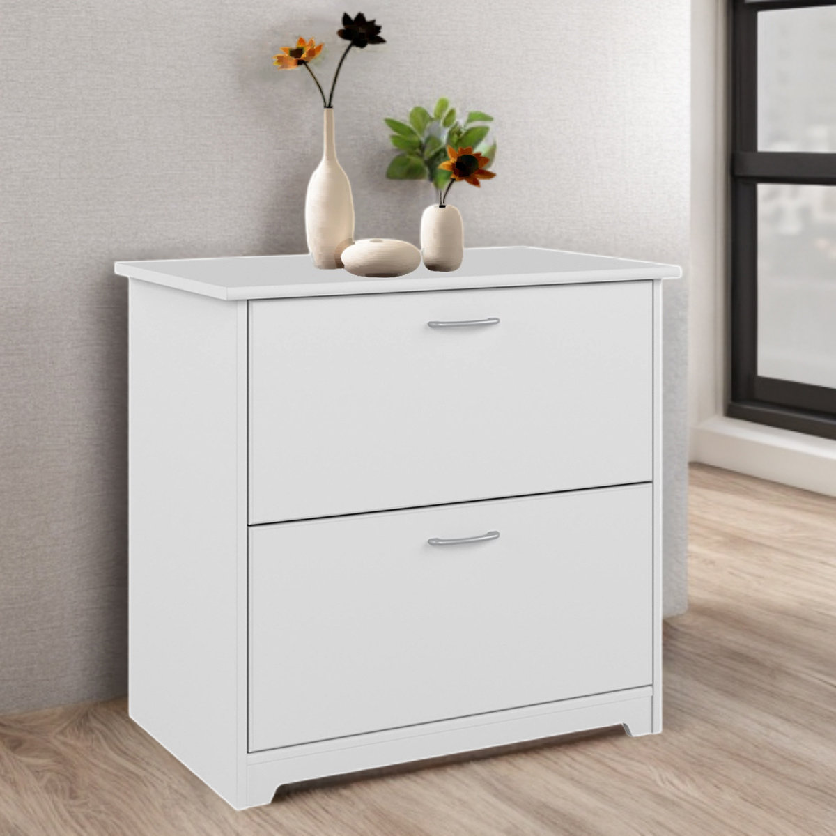 Hokku Designs Raiesha 31.26'' Wide 2 -Drawer File Cabinet | Wayfair