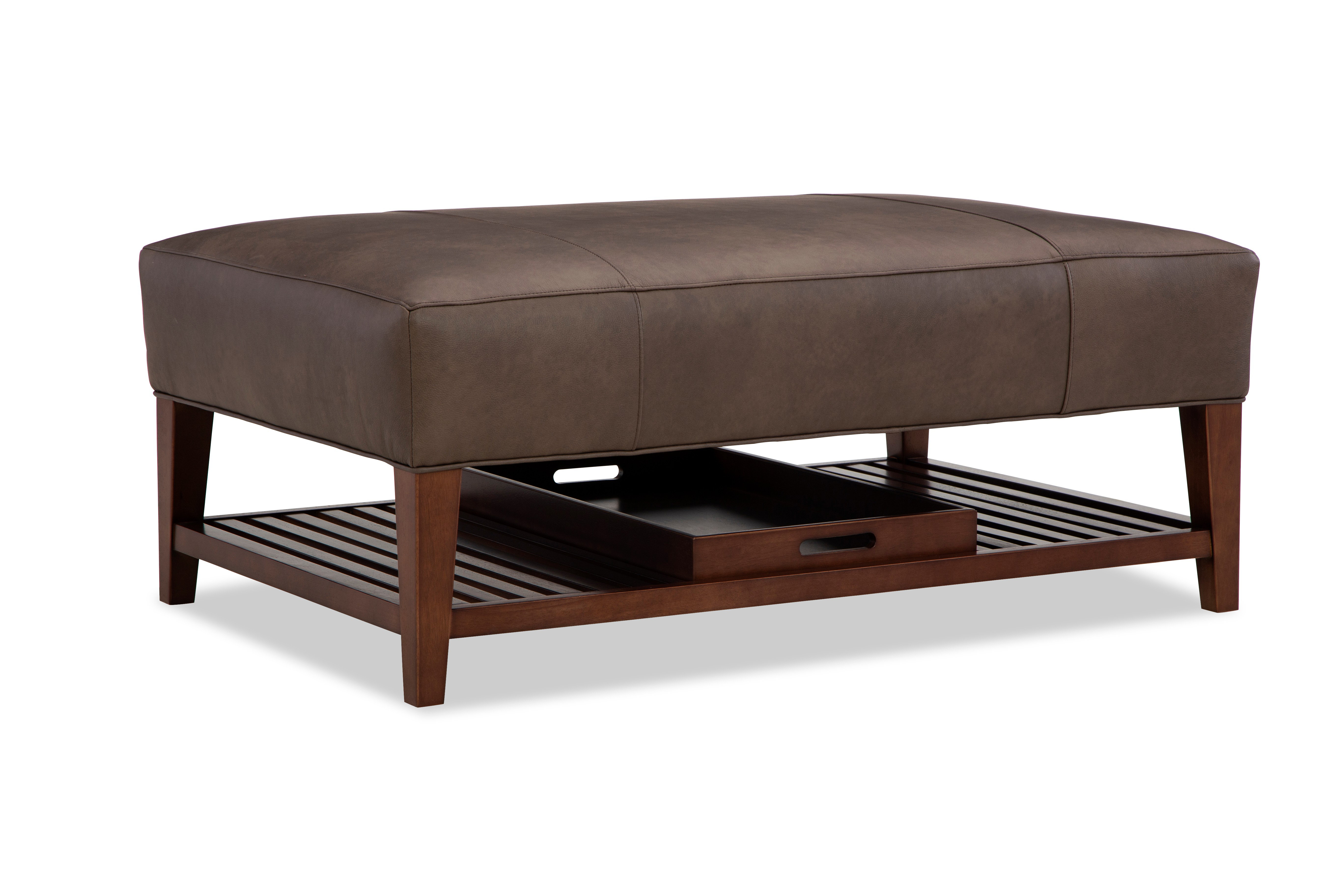 Wildon Home® Moresby 48" Wide Genuine Leather Rectangle Cocktail ...