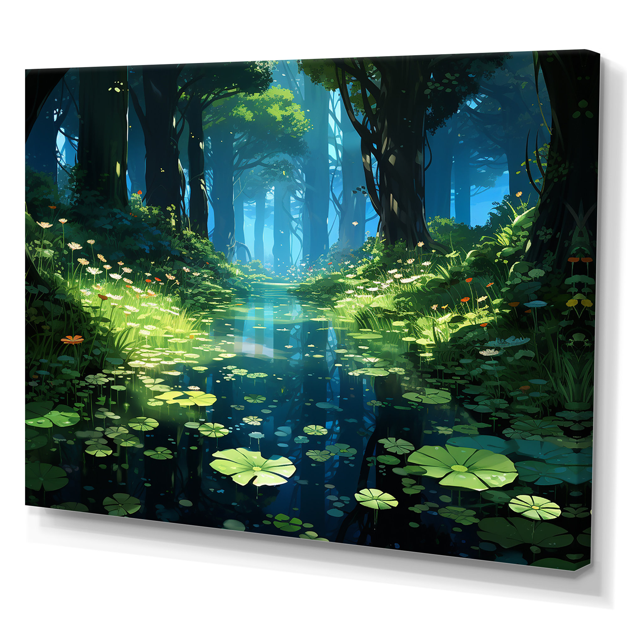 Millwood Pines Jungle River Collage At Night 3 - Jungle Wall Art | Wayfair