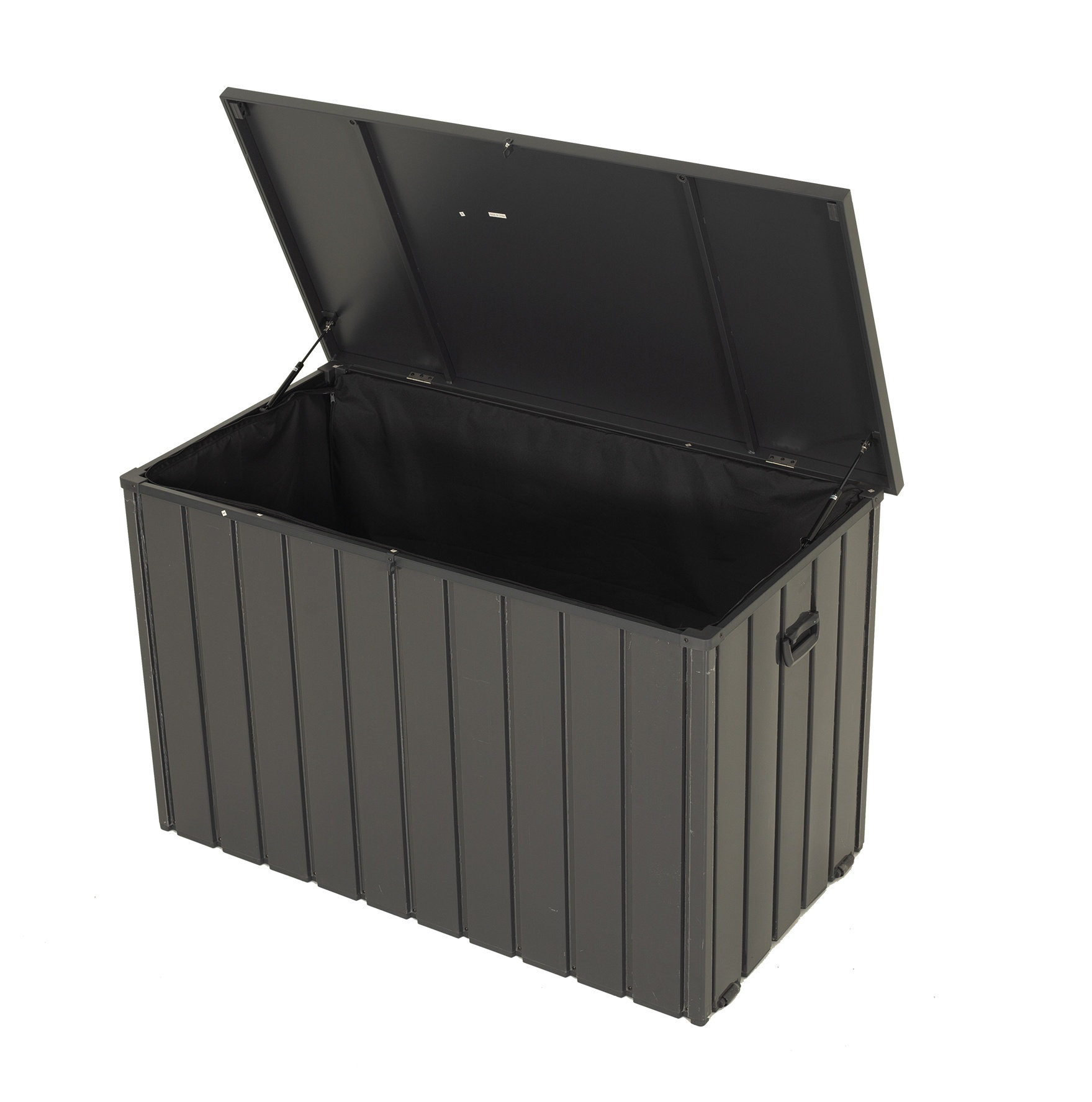 17 Stories Outdoor Storage Box, 120 Gallon Metal Deck Box Built-in a ...