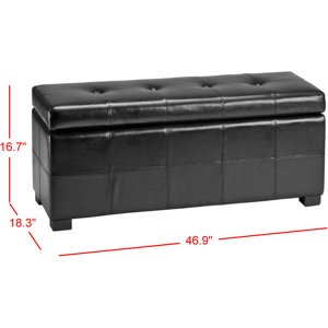 Red Barrel Studio® Alescia Faux Leather Upholstered Storage Bench ...