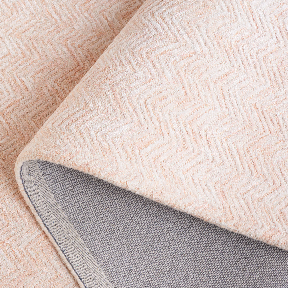 Wade Logan® Brunilde Chevron Handmade Tufted Area Rug in Pink/Ivory ...