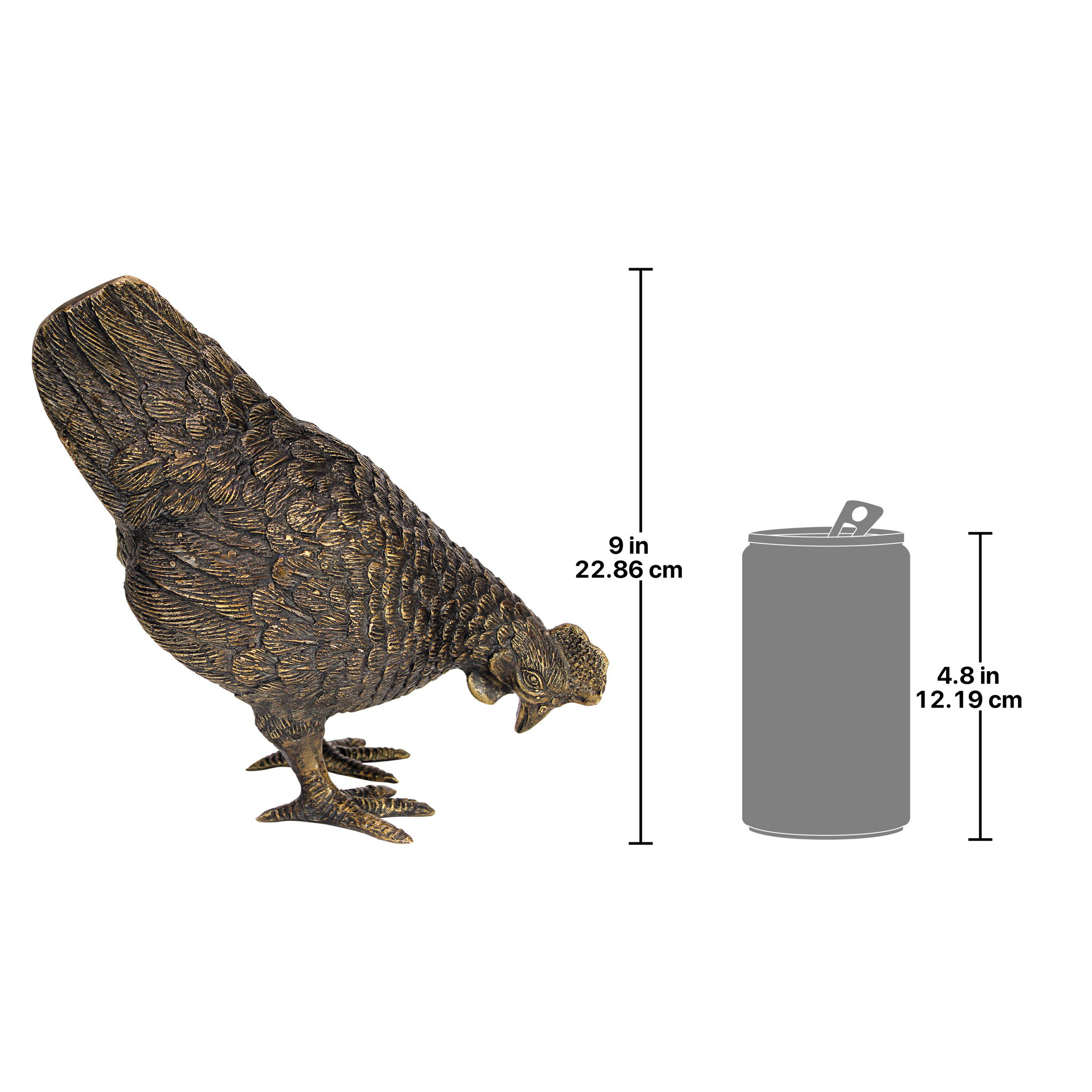 Design Toscano Barnyard Hen Cast Bronze Garden Statue | Wayfair