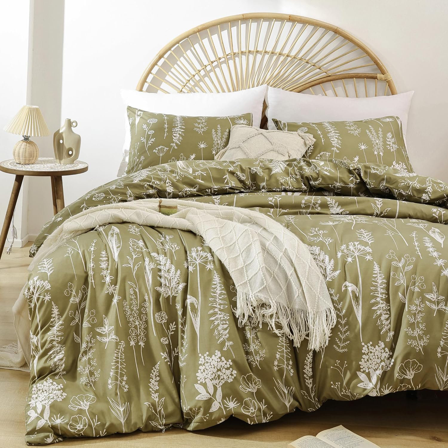 Unkoma Floral Comforters Queen Size, Bedding Comforter Sets, 3 Pieces ...