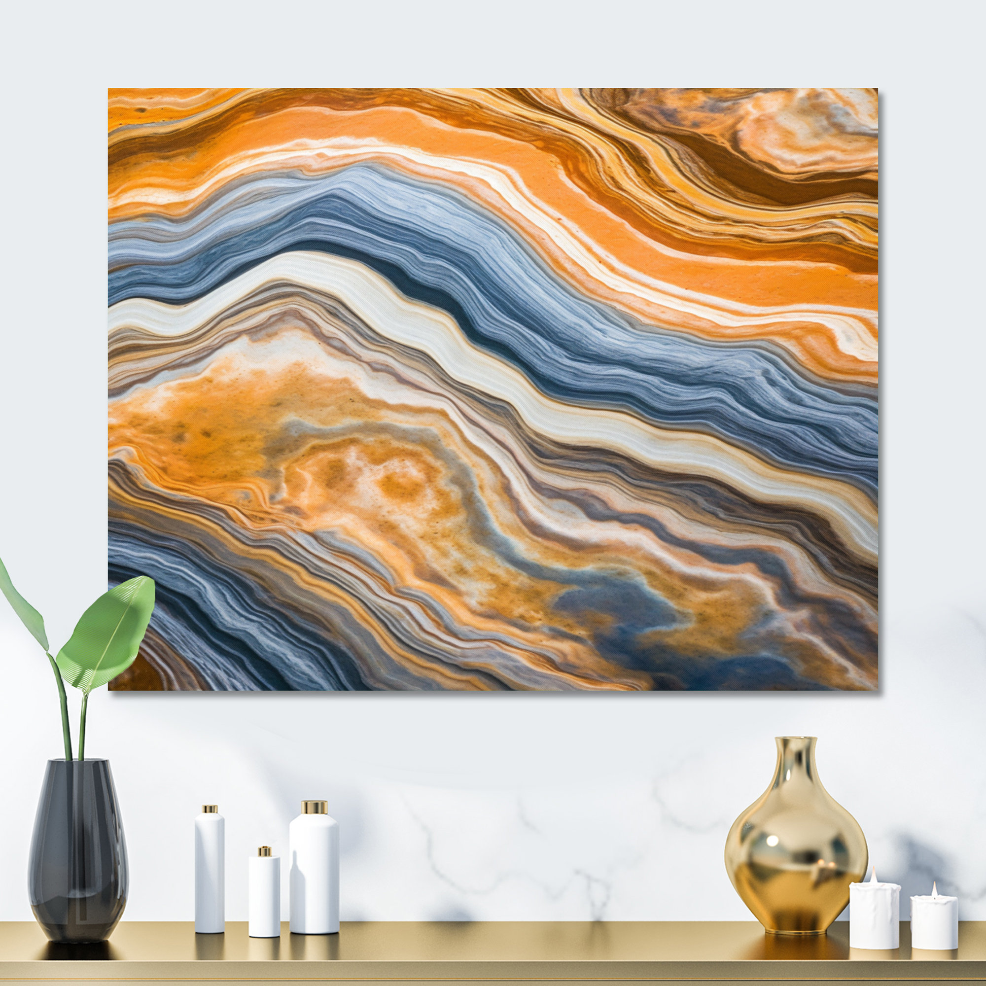 Wrought Studio™ Segment Layers of Marbled Rock I - Fractals Print on ...