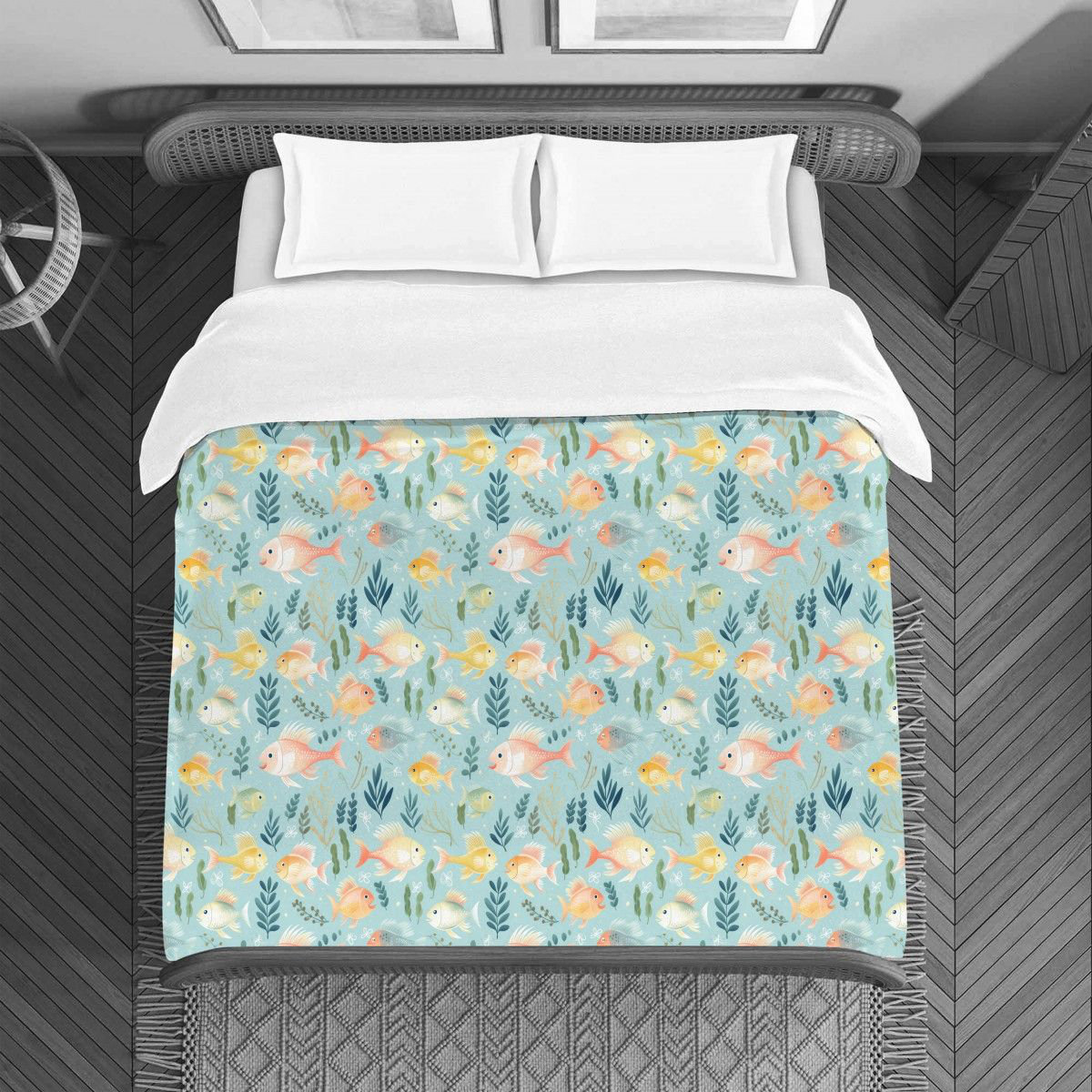VisionDecor Tropical Fish Bedding | Wayfair