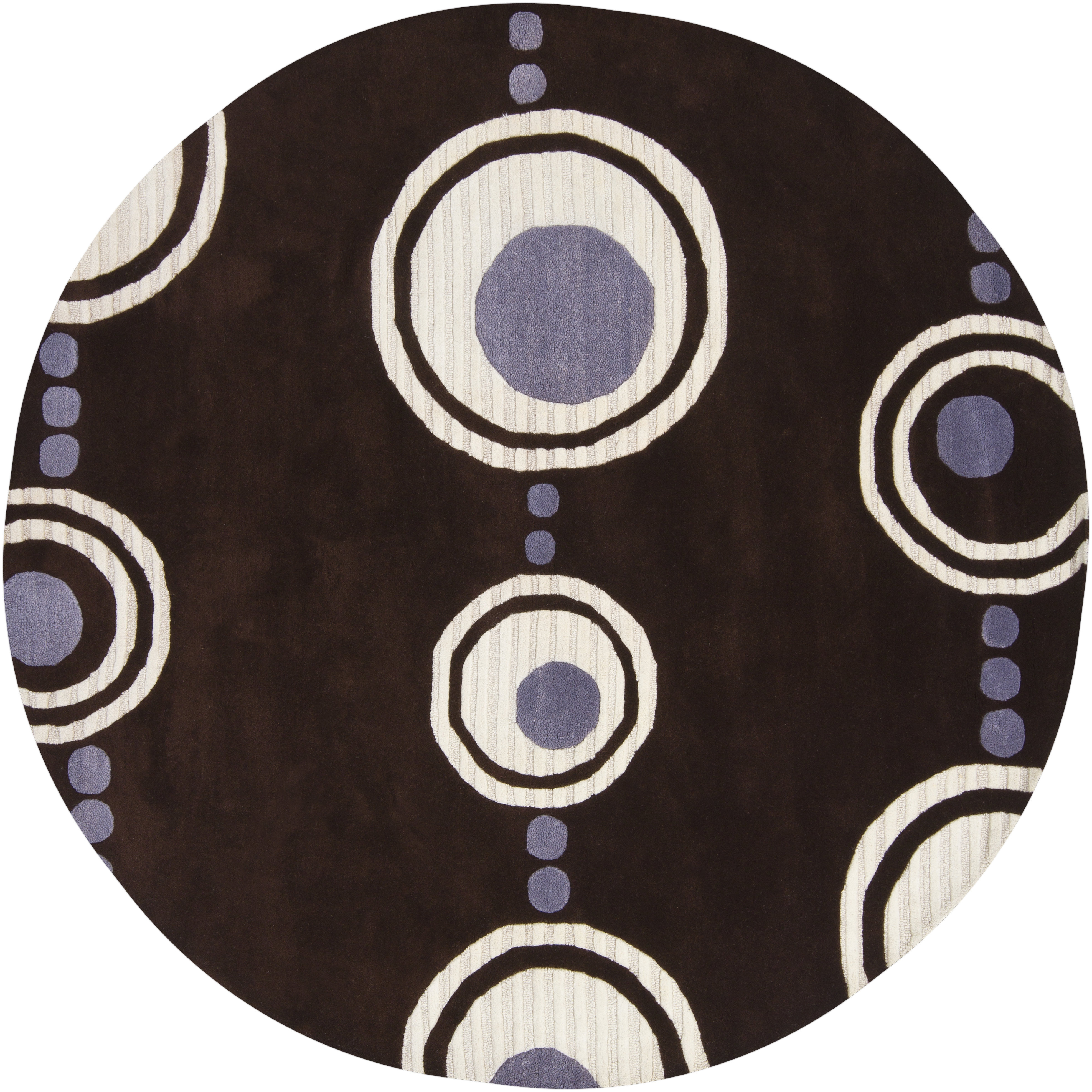 Wade Logan® Colbye Geometric Handmade Tufted Wool Brown Area Rug | Wayfair