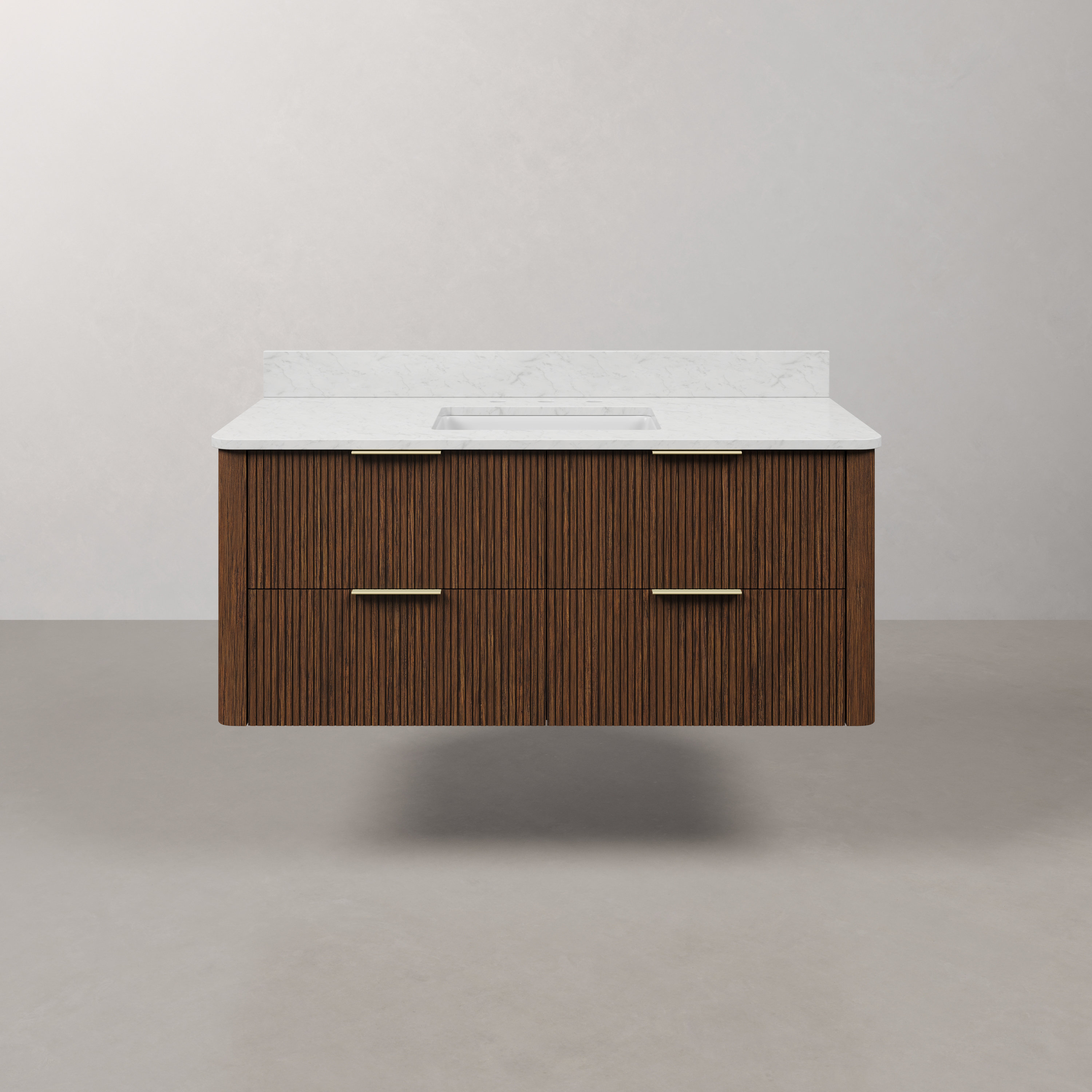 Water Creation Eureka 48 In. Single Rectangle Sink Floating Bathroom ...