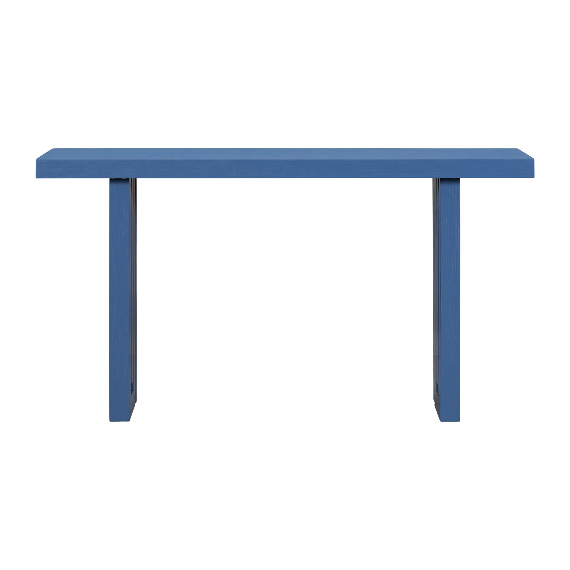 Latitude Run® Oak Veneer Console Table, Unique Side-Shape Design â ...