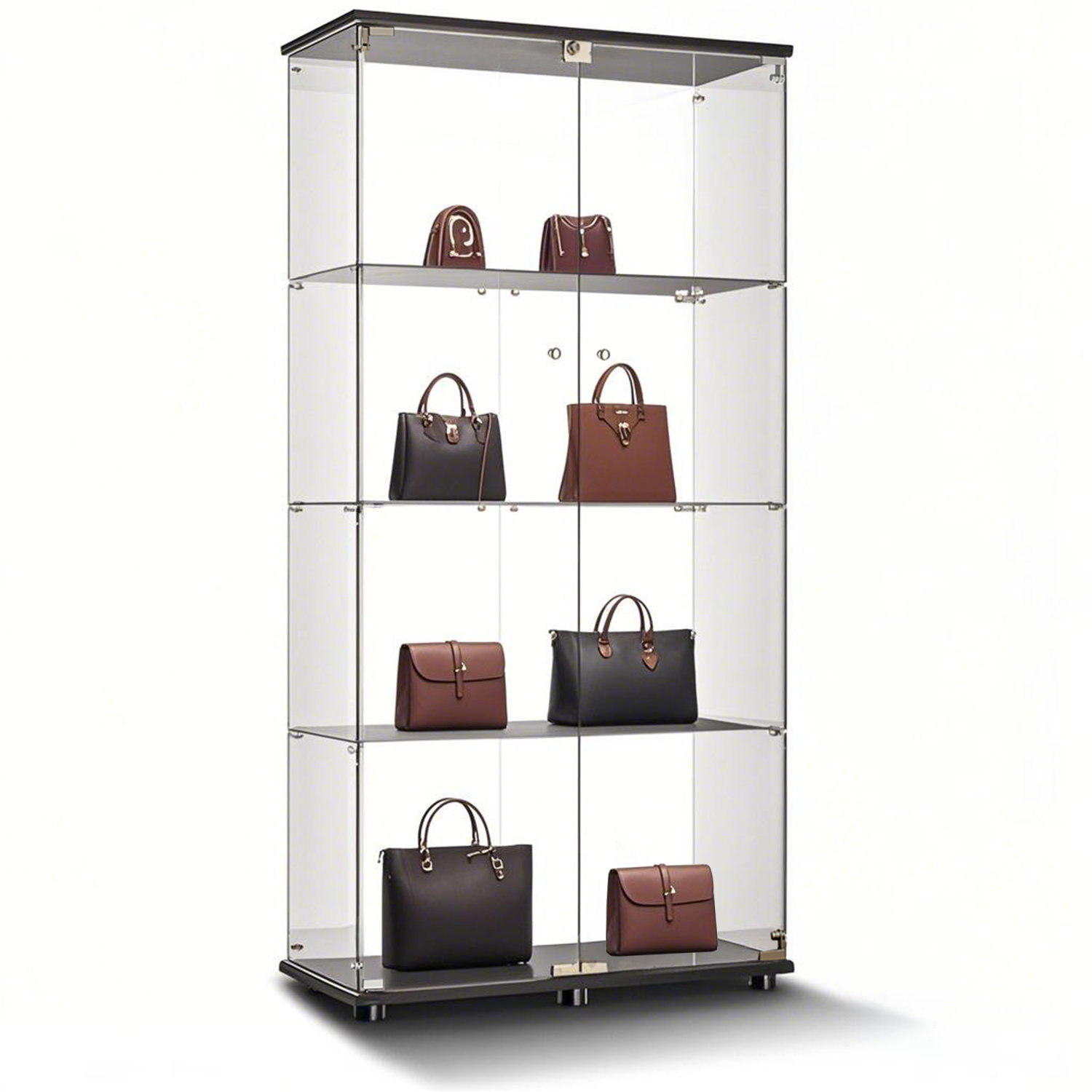 Wrought Studio™ Modern Style 4-Tier Glass Display Stand 64" China ...