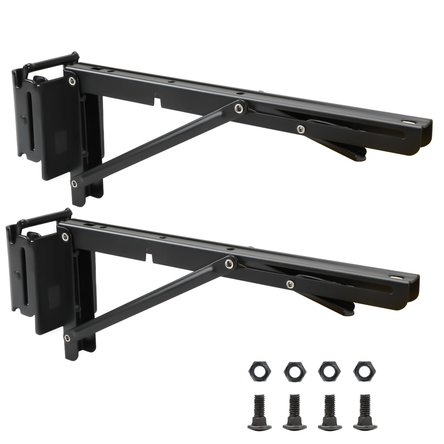 Symple Stuff Double Fittings E Track Shelf Bracket - Durable Hinged ...