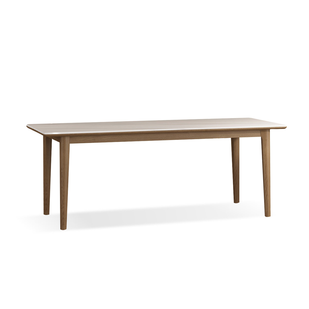 Corrigan Studio® Rectangular Solid Wood Sintered Stone Dining Table ...