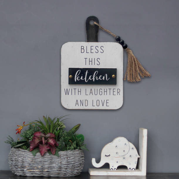 Trinx Solid + Manufactured Wood Text Wall Decor | Wayfair