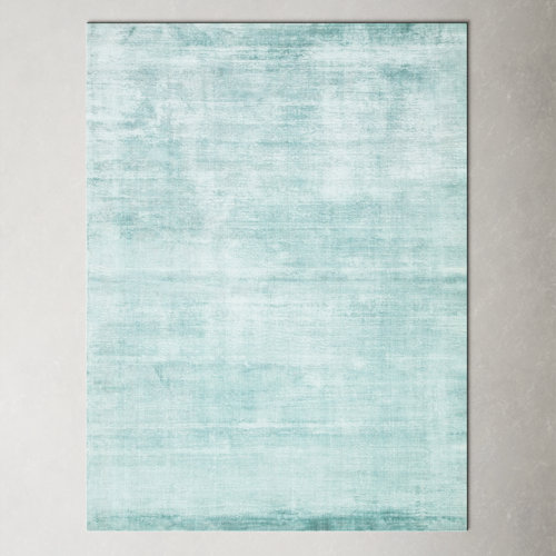 Owens Hand-Loomed Aqua Blue Area Rug & Reviews | AllModern