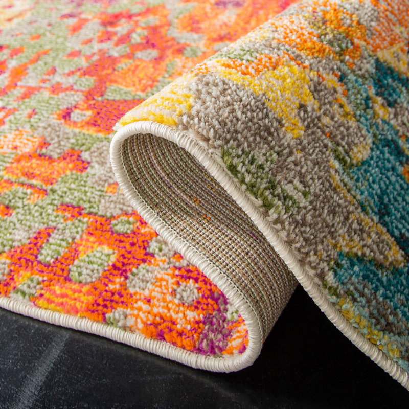 Langley Street® Felty Abstract Ivory/Multi Area Rug & Reviews | Wayfair