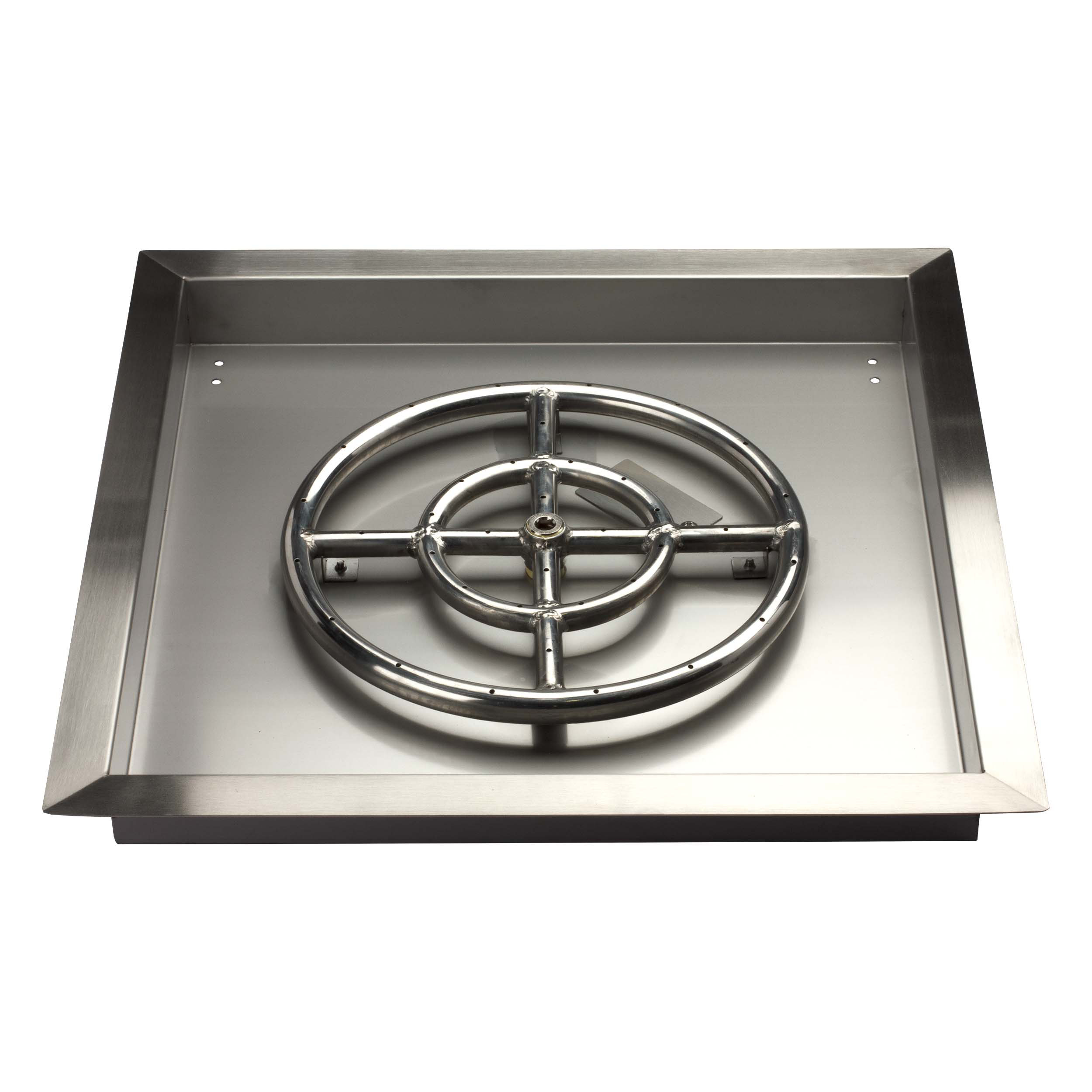 Celestial Fire Glass 18" X 18" Stainless Steel Drop-In Fire Pit Pan w ...