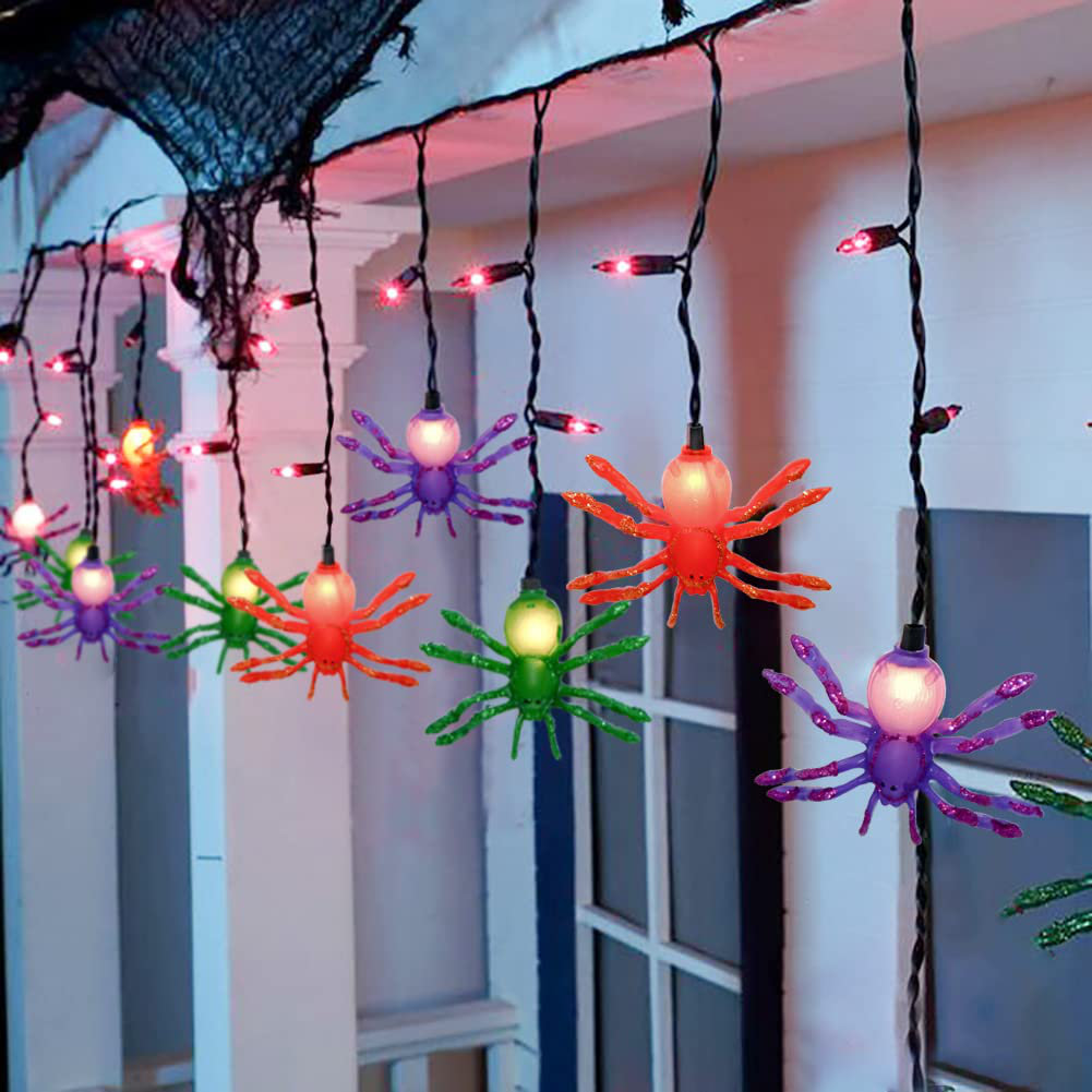 The Holiday Aisle® Halloween Spider String Lights | Wayfair