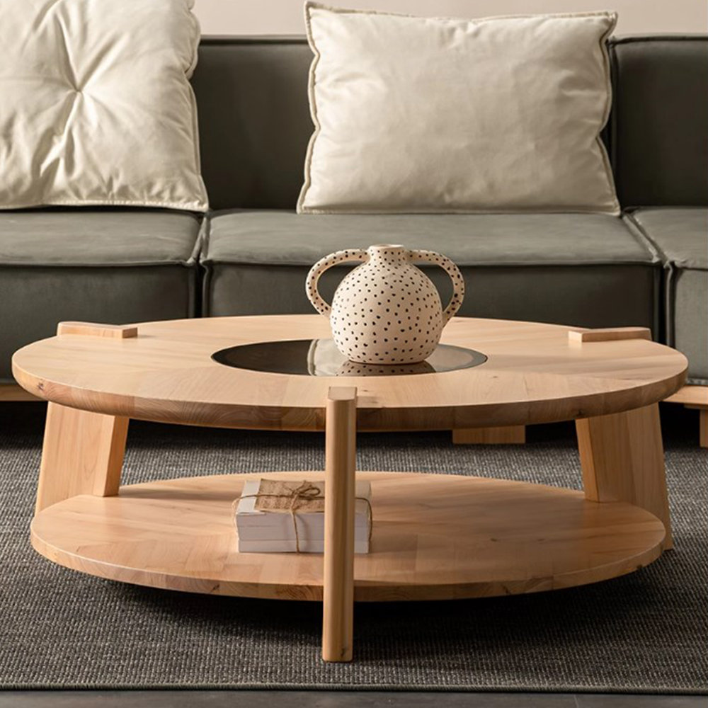 Aurora Craft Simple Solid Wood Round Coffee Table Coffee Table | Wayfair