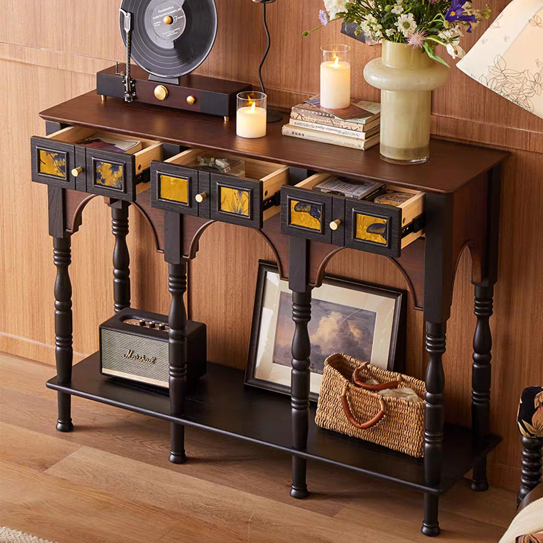 DURBIL Classical Retro Console Table with Drawers | Wayfair