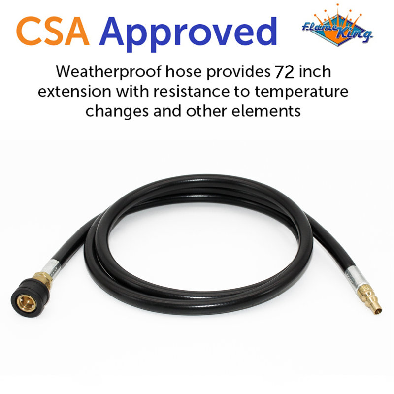 Flame King Dual Quick Connect Hose for LP Gas Only, 48 Inch, 1/4 Inch ...
