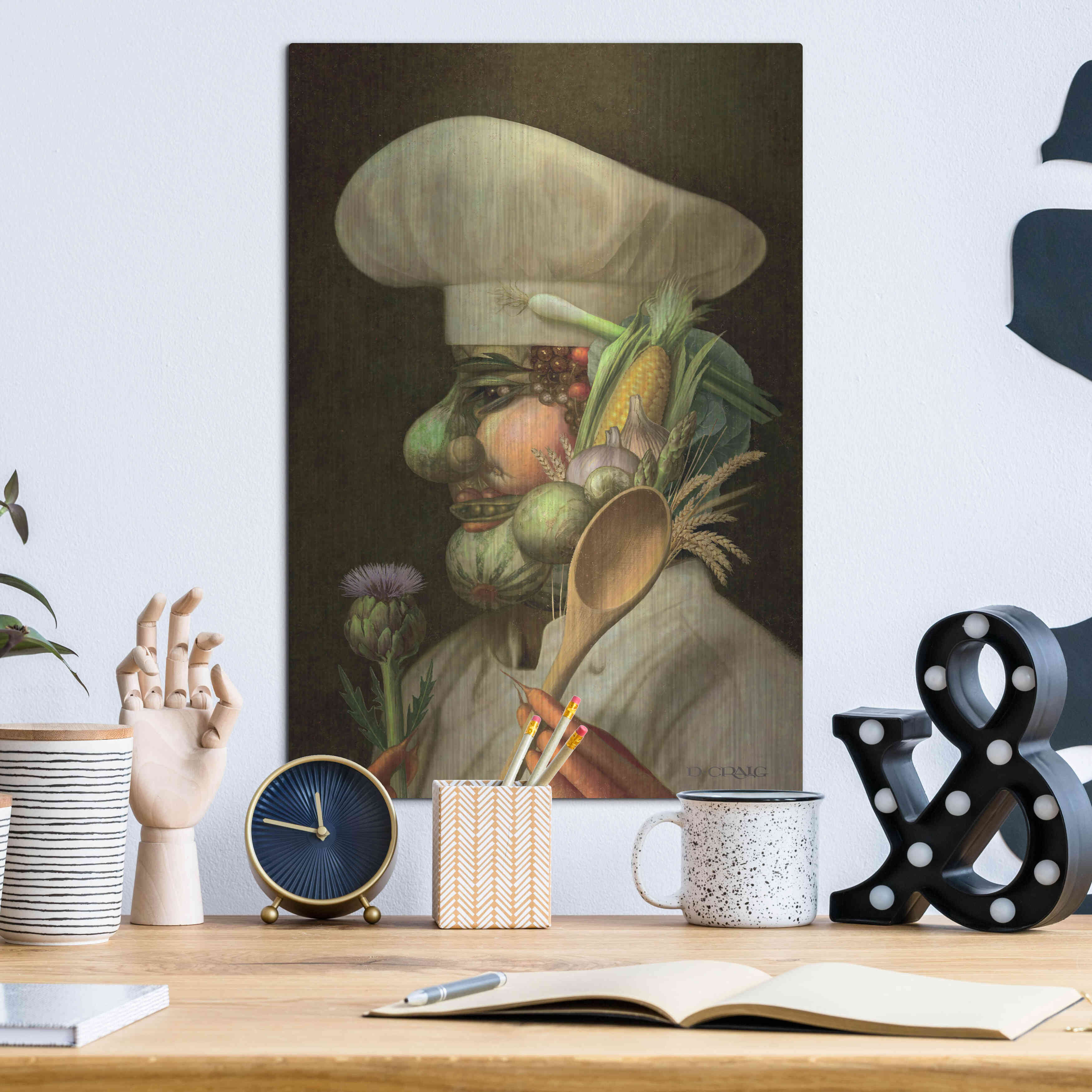 Winston Porter 'Vegie Chef' by Dan Craig, Metal Wall Art | Wayfair