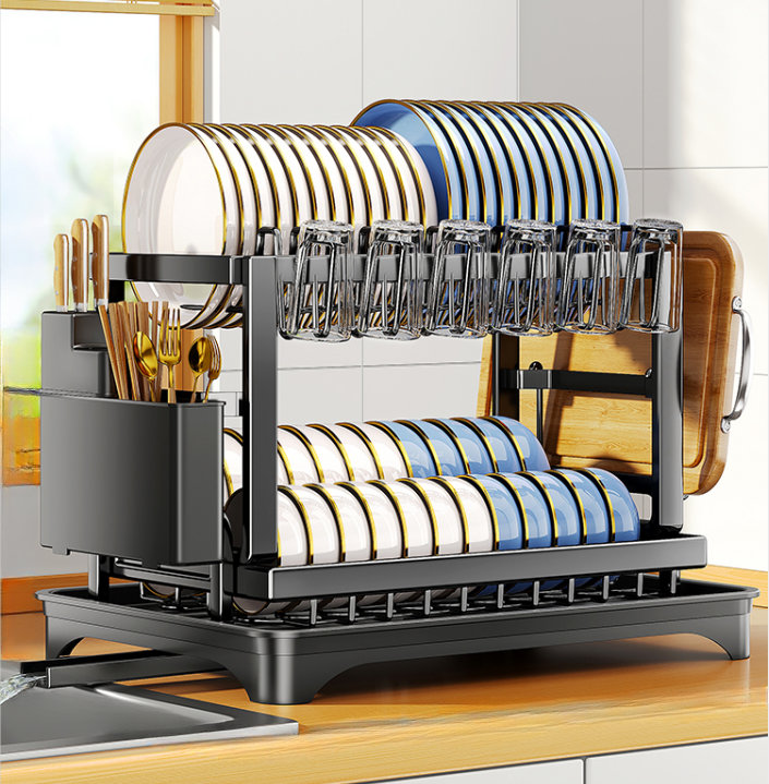 LIYONG Kitchen Bowl And Plate Storage Rack, Draining Multi-Functional ...