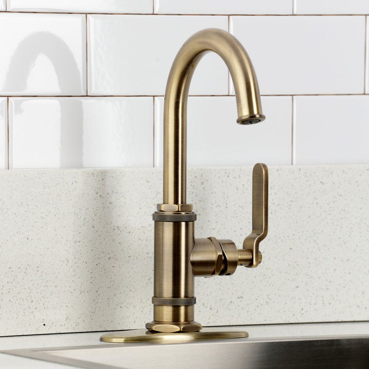 Kingston Brass Whitaker Single-Handle 1-Hole Deck Mount Bar Faucet ...