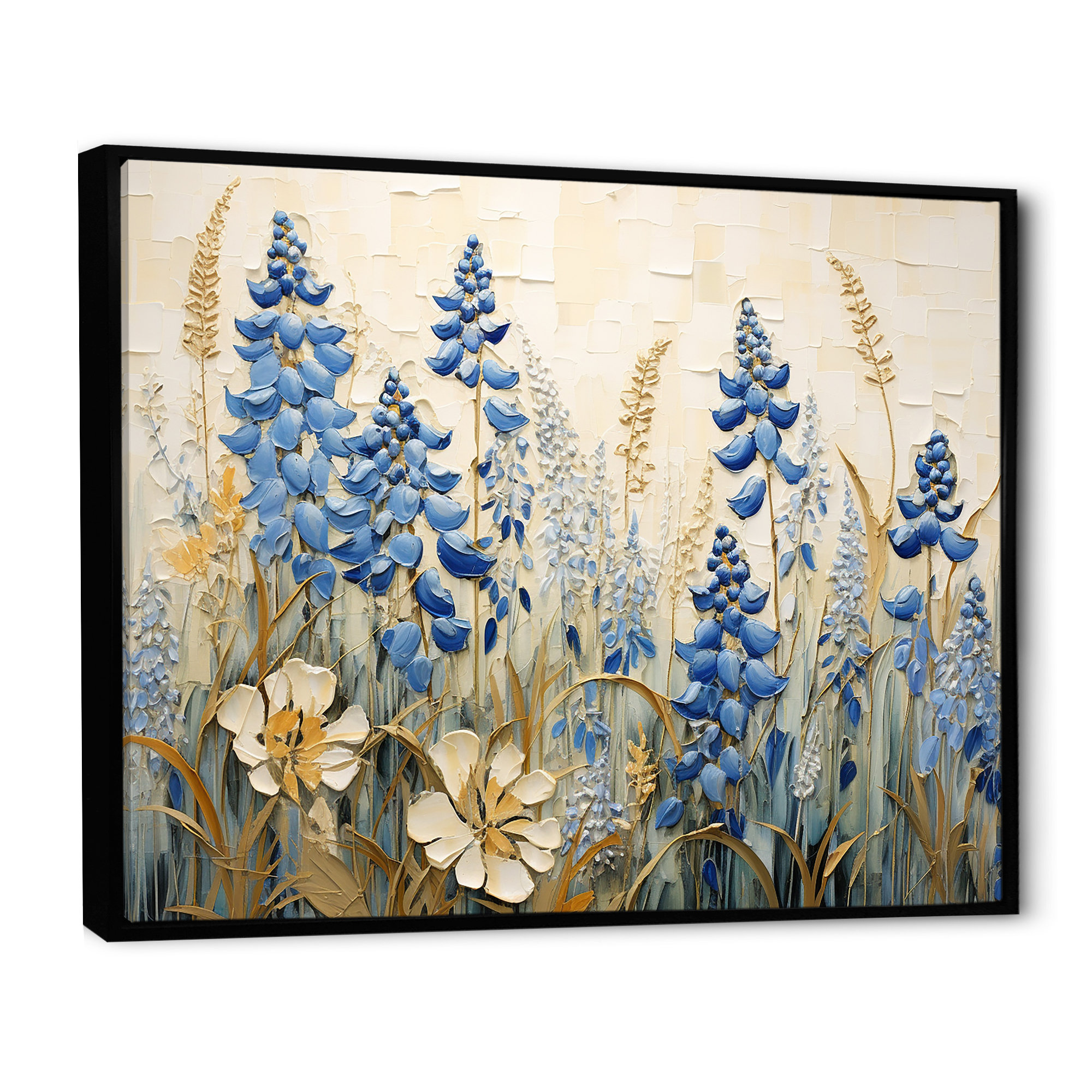 Design Art Blue Bonnets Field Tranquility I - Blue Bonnets Canvas Wall ...