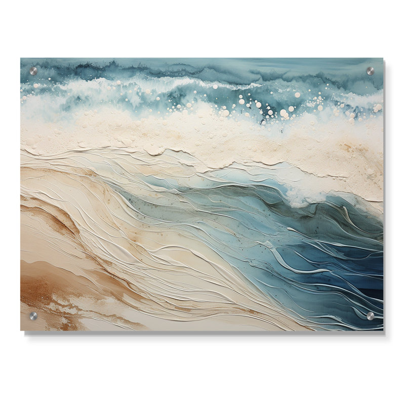 Highland Dunes Antek - Modern Blue And Beige Sand Aerial View V ...