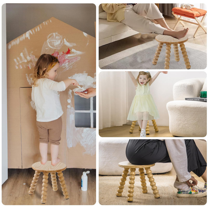 Dakota Fields Wooden Stool Display Stand | Wayfair