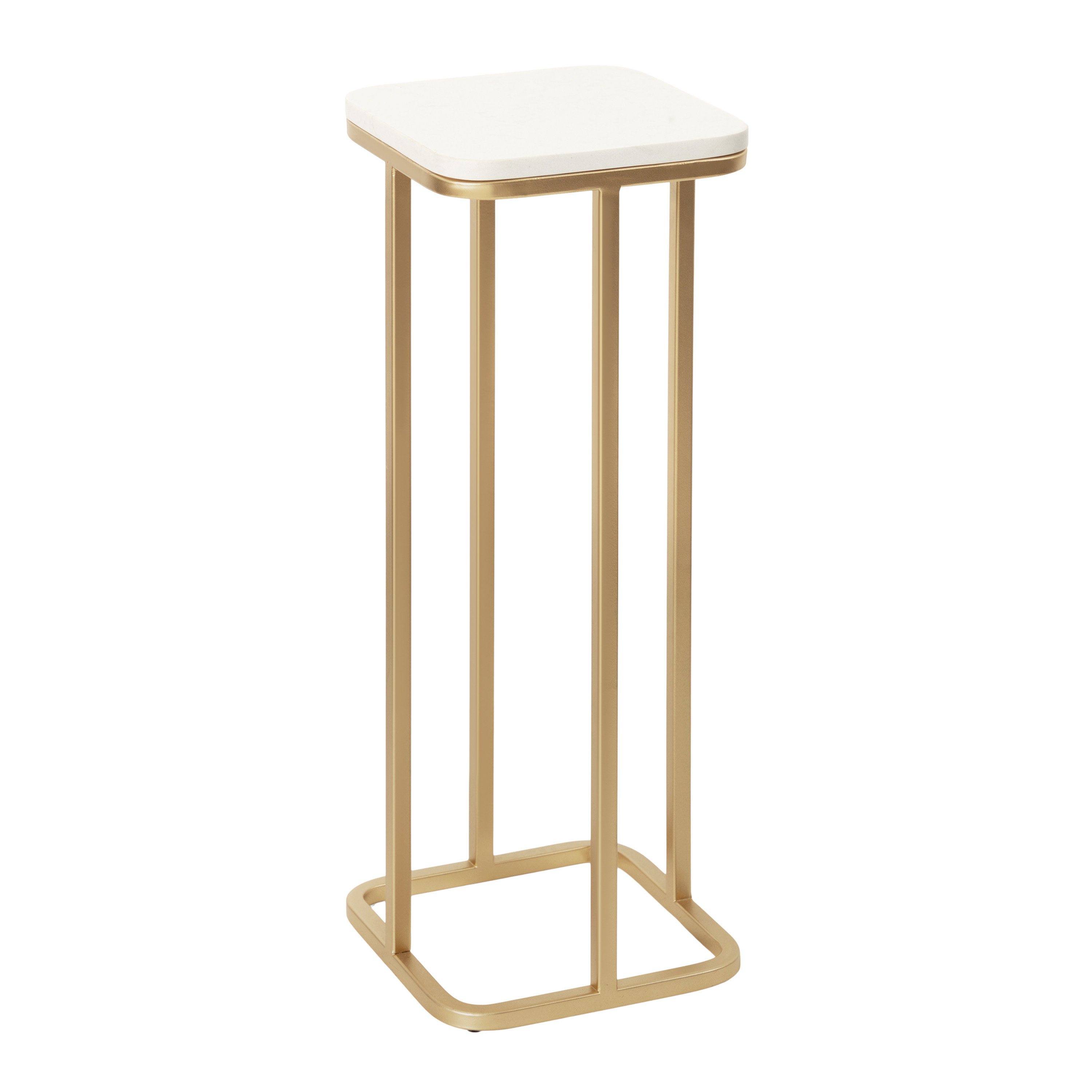 Mercer41 Marble and Metal Square Drink Table & Reviews | Wayfair