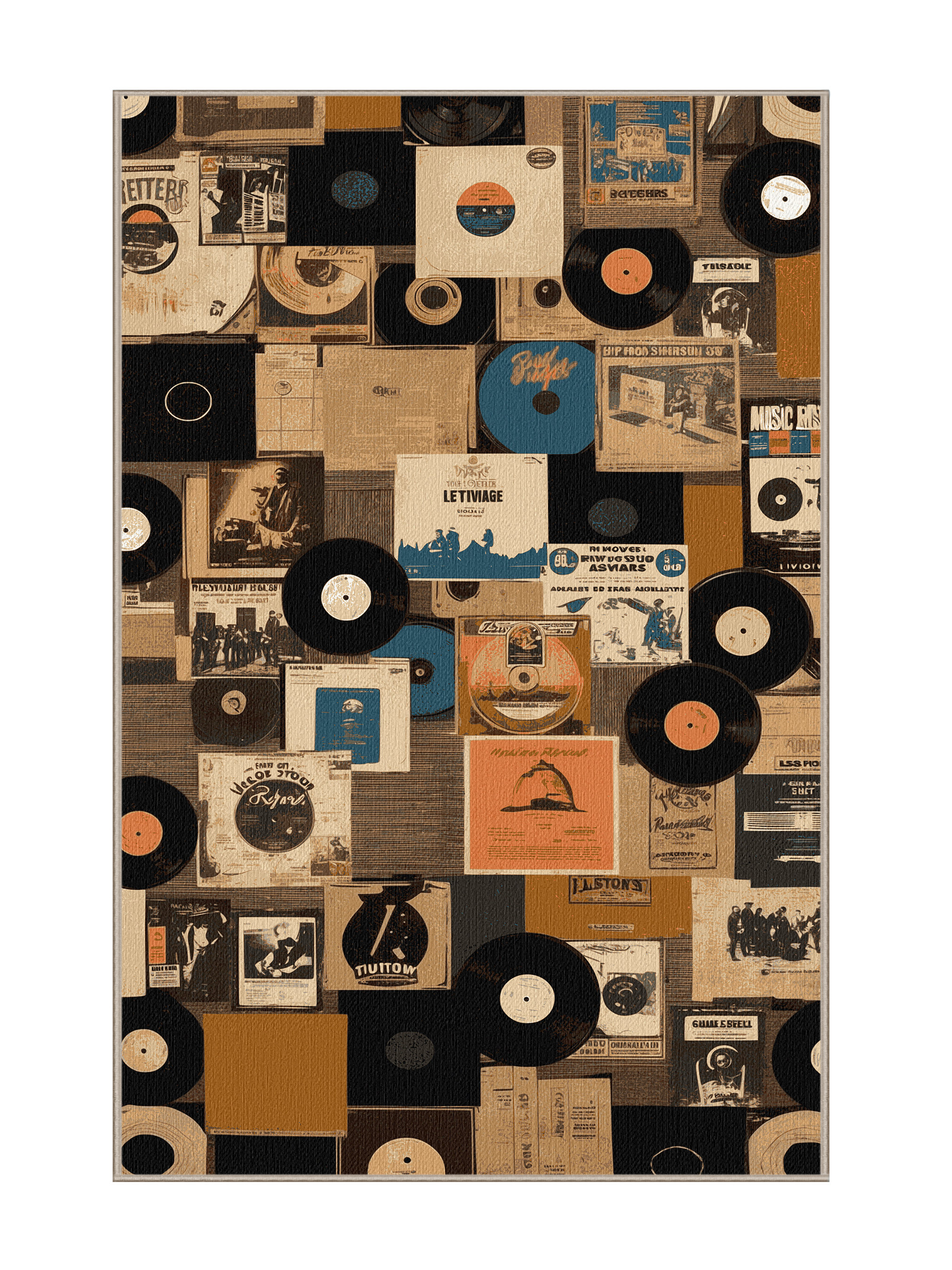 Dakota Fields Washable Record Store Aesthetic Music Area Rug | Wayfair