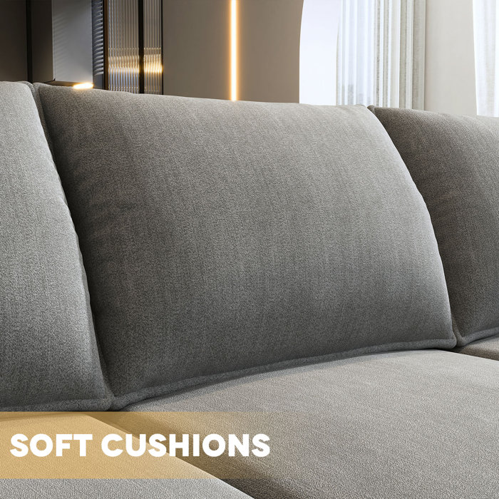 Latitude Run® Manusite L-Shaped Modular Sectional Upholstered Couch ...